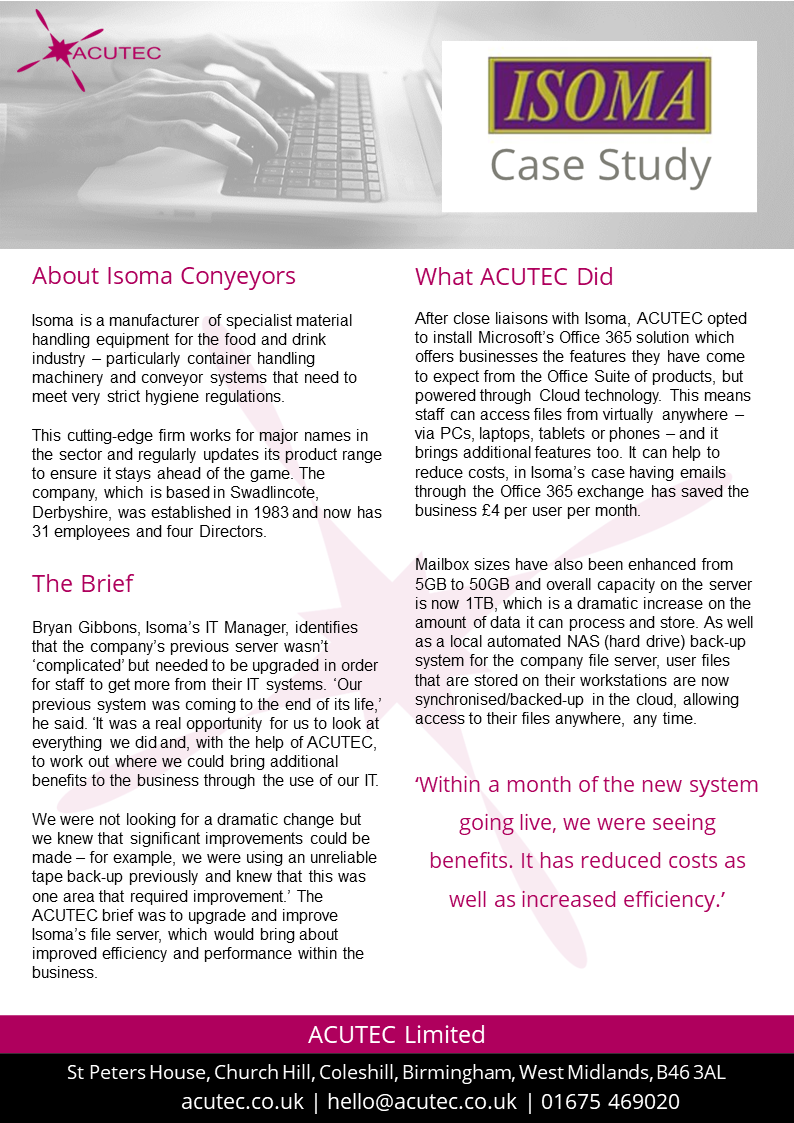 Isoma Conveyors | ACUTEC